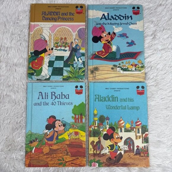 Walt Disney | Other | Vintage Set Of 4 Disney Aladdin Ali Baba ...